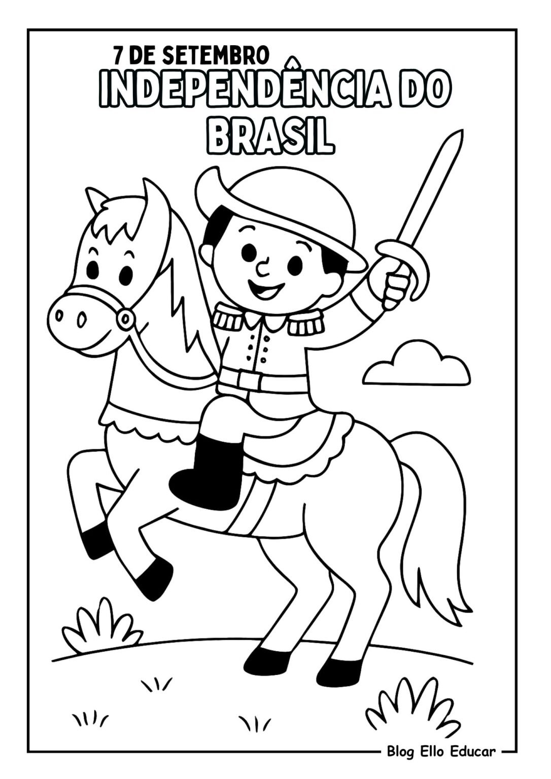 Desenhos Da Independência Do Brasil Para Colorir Apostila Gratuita