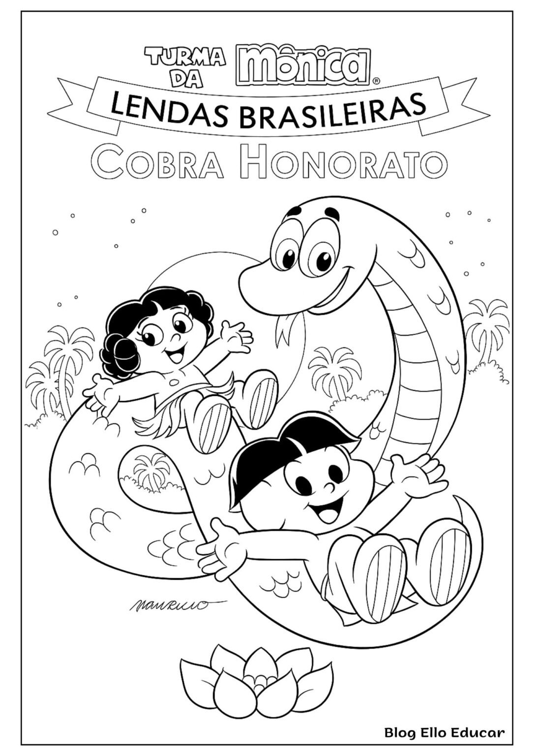 Desenhos da Turma da Mônica do Folclore para colorir: baixe grátis
